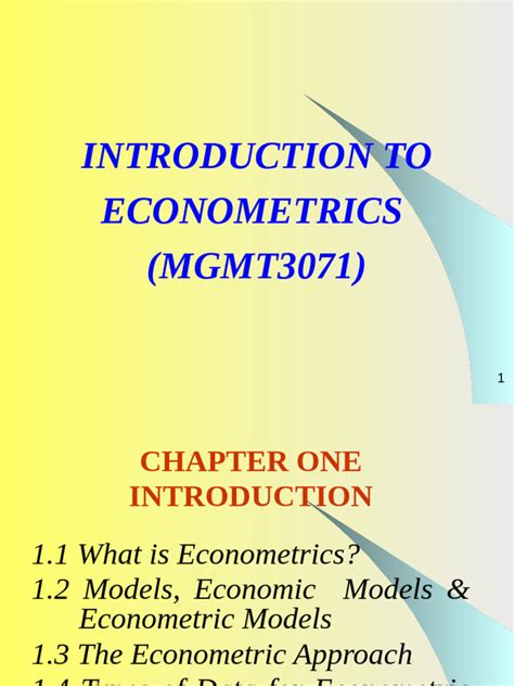 Chapter 1 Econometrics Pdf Econometrics Statistics Chapter 1 Econometrics Pdf Econometrics Statistics