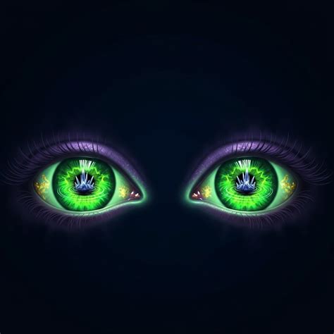 Green Eye Black Background
