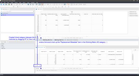 dynamic list of rows coming from another matrix quantrix answers