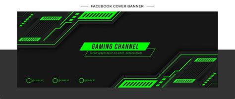 Futuristic Green Gaming Background Header Social Media Template 3073637 Vector Art At Vecteezy