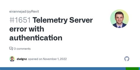 Telemetry Server Error With Authentication · Issue 1651 · Eirannejadpyrevit · Github