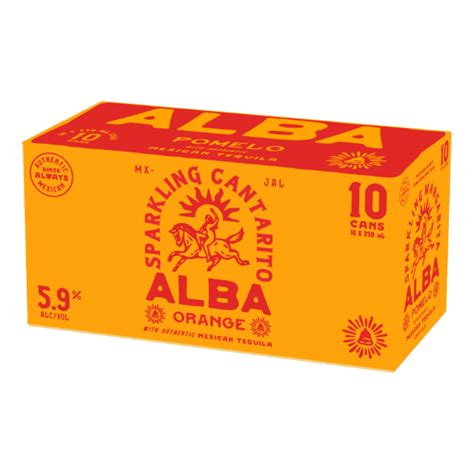 Alba Sparkling Cantaritos 5 9 Cans 10x250ml Tequila Rtd Super Liquor