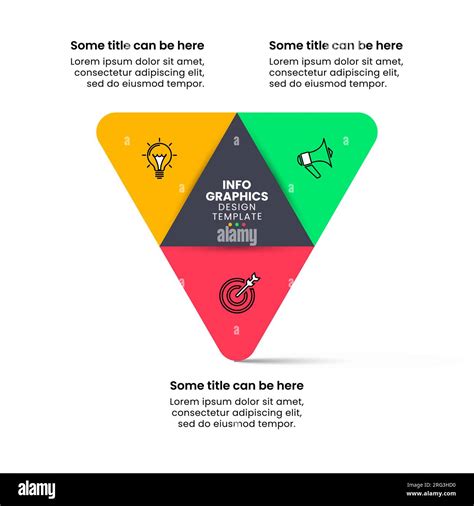 Infographic Template With Icons And 3 Options Or Steps Triangle Can Be Used For Workflow