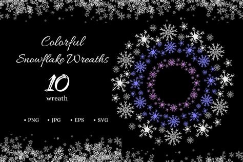 Snowflake Wreath Graphic By Justnaturephotoshop · Creative Fabrica Snowflake Wreath Graphic By Justnaturephotoshop · Creative Fabrica