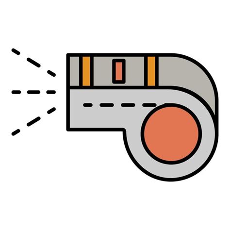 Premium Vector Sport Whistle Icon Outline Sport Whistle Vector Icon Color Flat Isolated On White