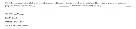 Solved Let Us Consider The Following Relational Database