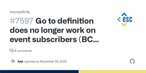 Go To Definition Does No Longer Work On Event Subscribers Bc 23