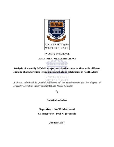Pdf Analysis Of Monthly Mod16 Evapotranspiration Rates At Sites With Different Climatic