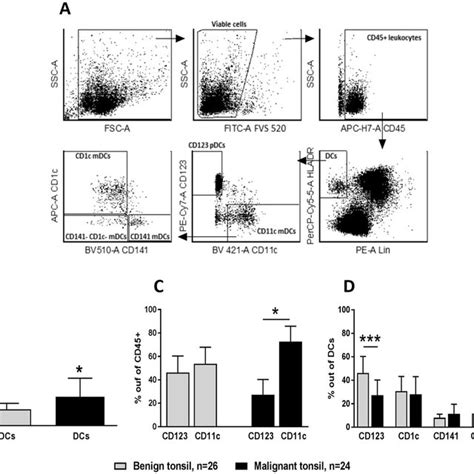 Sorting Gate Strategy And Expression Levels Of Dcs And Dc Subsets In Download Scientific