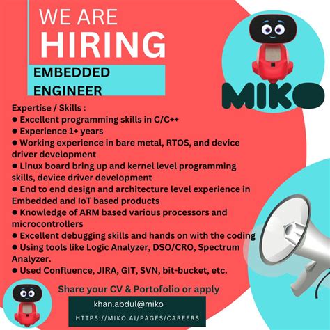hiring embedded linux embeddedsystems engineer robotics c c