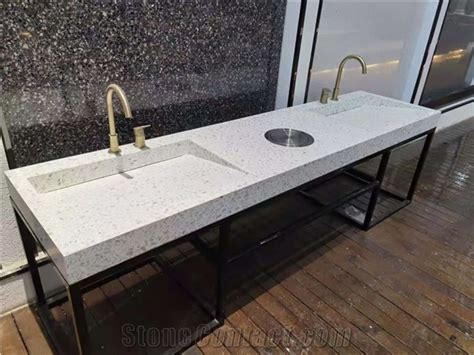 Slab Floor Cladding Console Terrazzo Stone From China