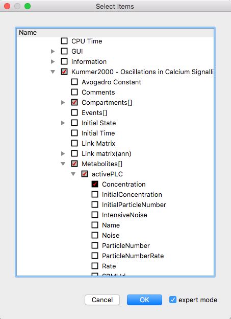 copasi support user manual output manual definition reports