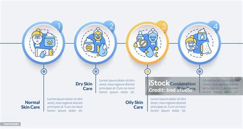 스킨 타입 케어 서클 인포그래픽 템플릿 개념에 대한 스톡 벡터 아트 및 기타 이미지 개념 건강관리와 의술 건조한 Istock