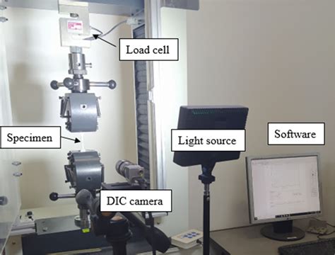 Experimental Set Up For DIC Testing Under Tensile Loading Download Scientific Diagram