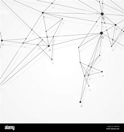 Abstract Polygonal Background With Connected Lines And Dots Minimalistic Geometric Pattern