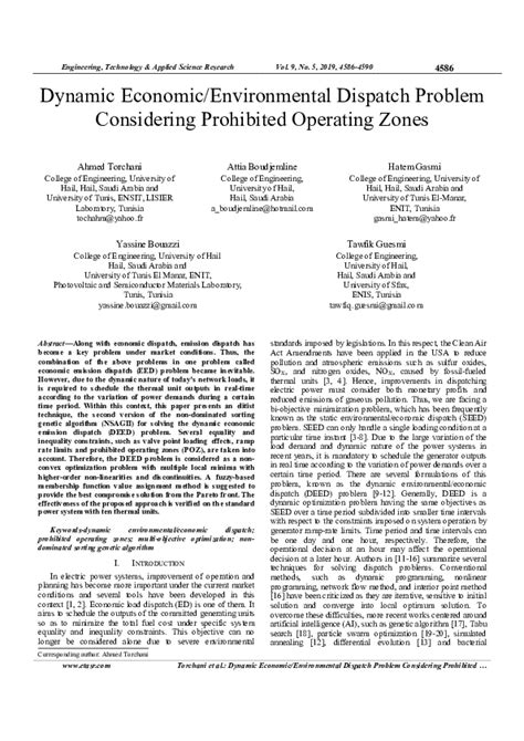 Pdf Dynamic Economicenvironmental Dispatch Problem Considering