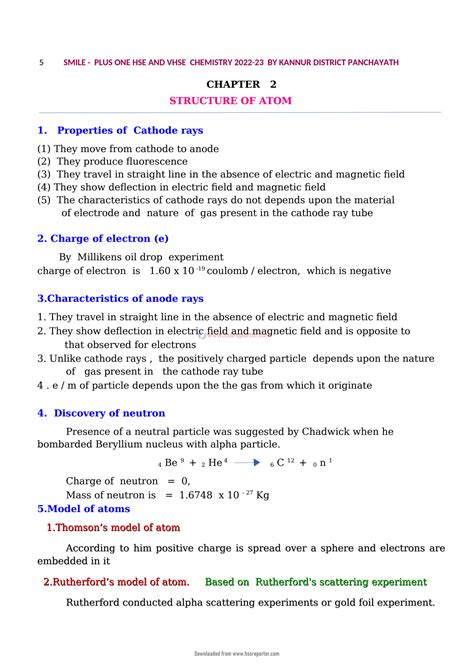 SOLUTION Structure Of Atom Chem Studypool