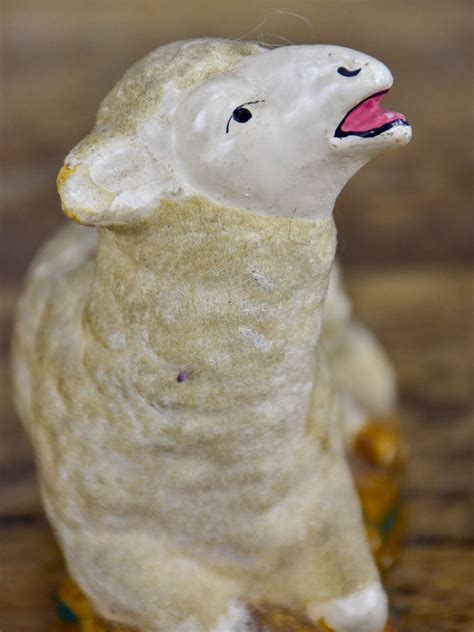 Three Antique French Sheep Figurines