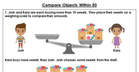 Year 1 Compare Objects Within 50 Lesson Classroom Secrets Classroom