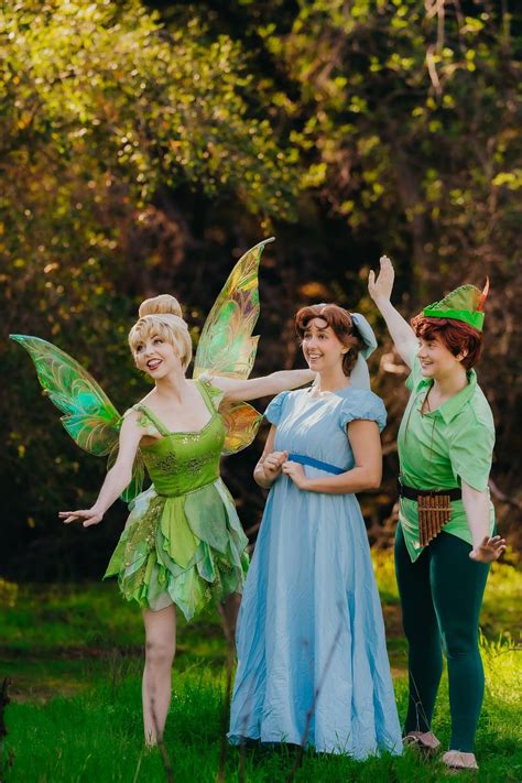 Peter Pan Wendy Darling And Tinkerbell In Neverland Disney Cosplay