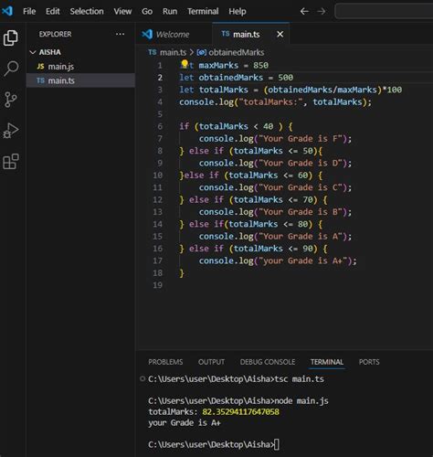 How I Used If Else Statements For Grade Calculation Aisha Ijaz Posted