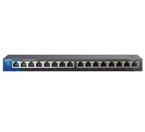 Linksys Lgs116 Ap 16 Port Desktop Gigabit Switch Mm