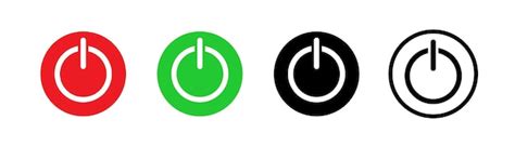 Premium Vector Green And Red Interface Switch Button Concept On Off Icon Onoff Icon Icon Set