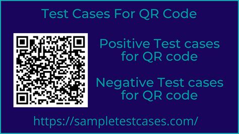 test cases for qr code in excel sheet 2023