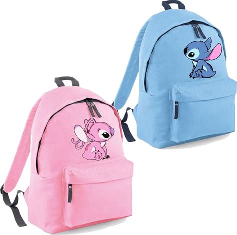 Lilo And Stitch Printed Unisex Backpack Rucksack Cartoon Stitch Angel