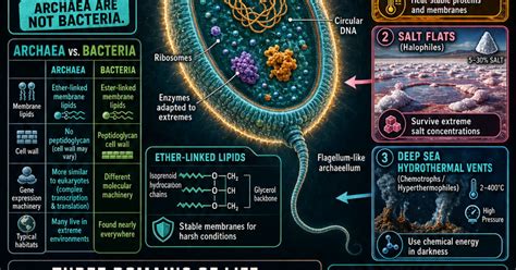 Biology Archaea And Extremophiles Infographic Livephysics™
