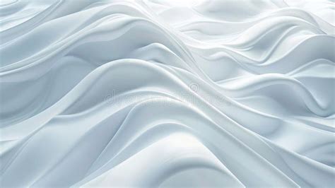 Abstract White Waves Fluid And Soft Fabric Textures In Motion Modern Elegance And Minimalism