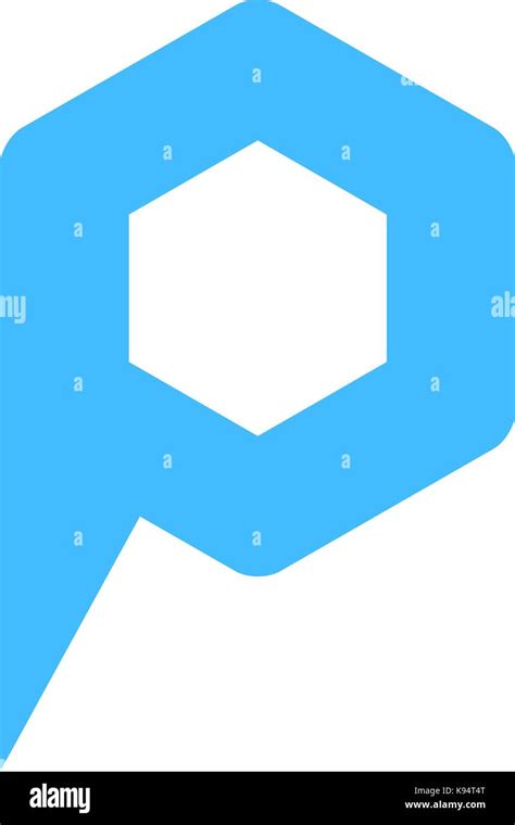 Quick And Easy Recolorable Hexagon Shape Isolated From Background Flat Map Pin Sign Location