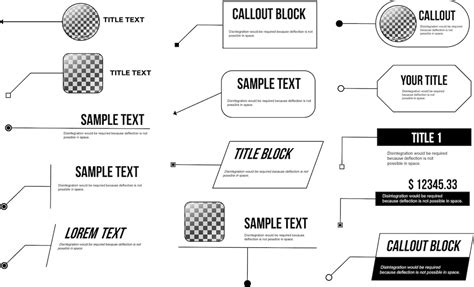 Premium Vector Callout Title Text Box Frame Infographic Callouts Popup Textbox Balloons Speech