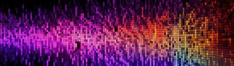 Orange Green Purple Matrix Numbers Style Background Generative Ai Stock Illustration