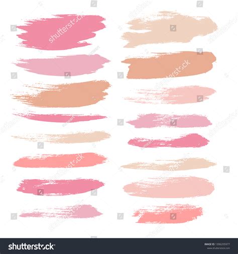 Makeup Strokes Beauty Cosmetic Nude Brush Stock Vector Royalty Free Shutterstock