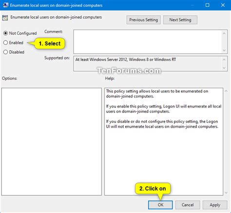Enable Show Local Users On Sign In Screen On Domain Joined Windows 10