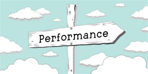 Performance Outline Signpost With One Arrow Stock Illustration Illustration Of Performance
