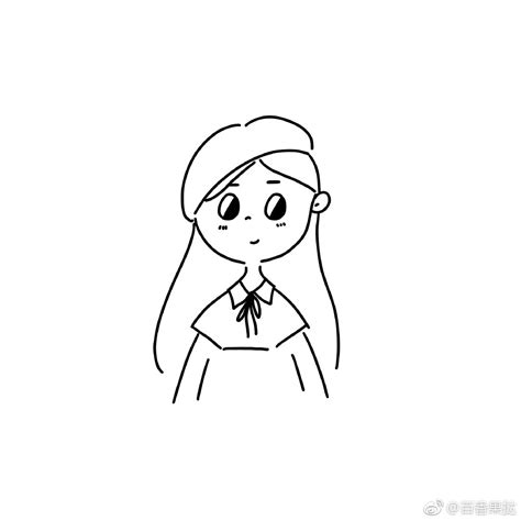 小头像简笔画作者 百香果挞