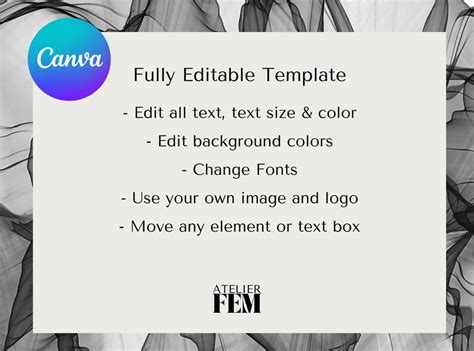 Editable Pink Price List Template Printable Makeup Pricing List Floral Pricing Sheet DIY Boho