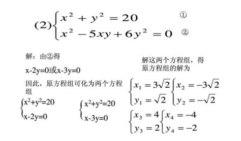 二元二次方程组怎么解 百度知道