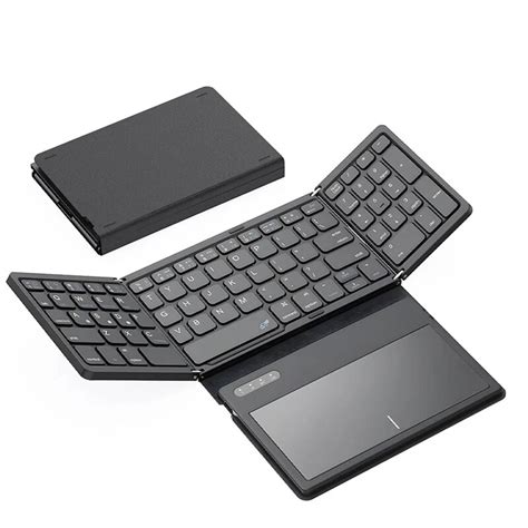 B055 Foladable Bluetooth Keyboard With Touchpad Pocket Folding Keyboard For Laptop Phone Tablet
