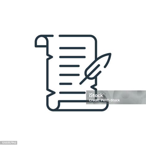 양피지 벡터 아이콘입니다 양피지 편집 가능한 스트로크 웹 및 모바일 앱 로고 인쇄 매체에 사용하기 위한 양피지 선형 기호입니다