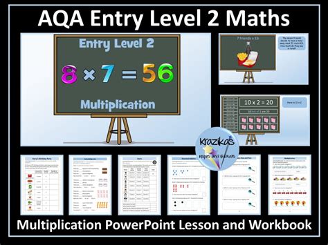aqa entry level 2 maths multiplication teaching resources