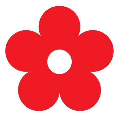 Red Flower Clip Art Clipart Best