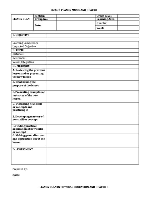 Rm 12 Lesson Plan 2 Pdf Lesson Plan Learning