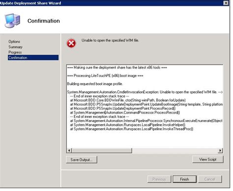 unable to open the specified wim file software spiceworks community