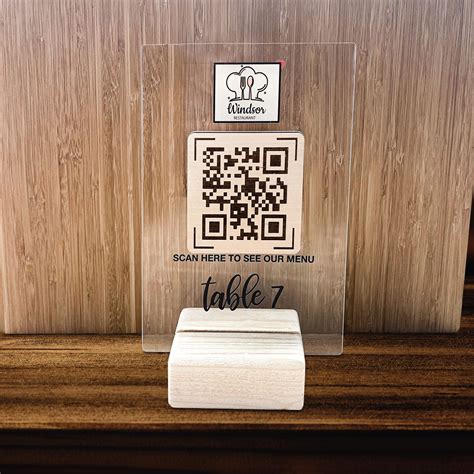 QR Code Contactless Menu QR Code Scan For Menu In Clear Etsy