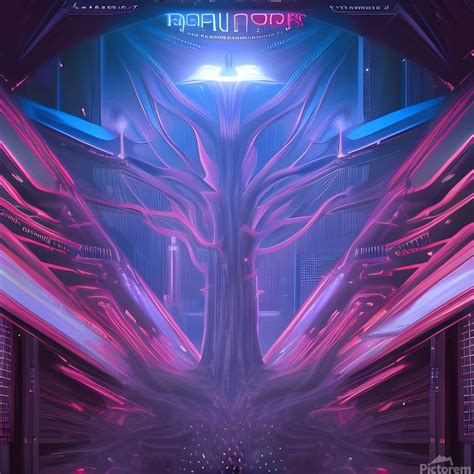Synth Tree By Ink Fist Design Wall Art