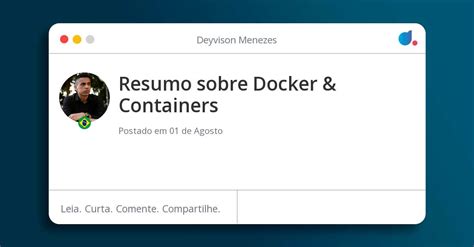 Resumo Sobre Docker And Containers
