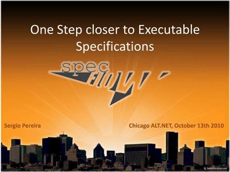 Specflow One Step Closer To Executable Specifications Pptx